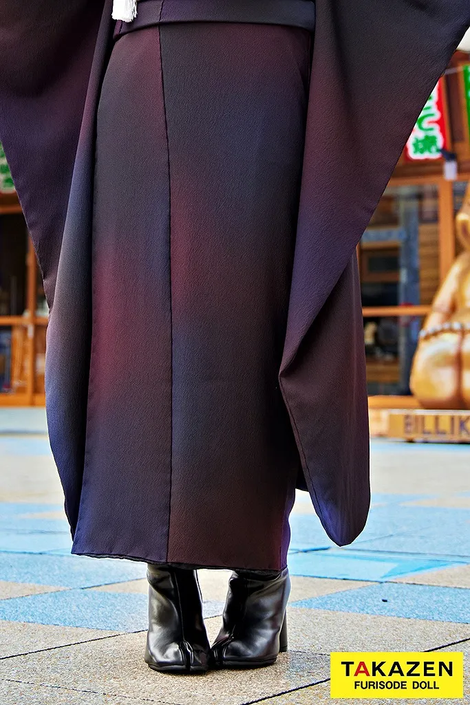 ヴィンテージスタイル エンジ 無地 ノスタルジック シンプル かっこいい 個性的 ブーツスタイル【通販可】25031｜成人式振袖・卒業式袴レンタル・前撮りなら【TAKAZEN】大阪（梅田 ...